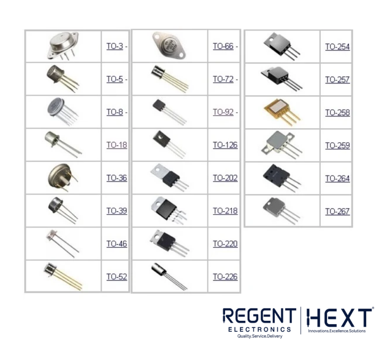 Different Packages of Transistors - Regent Electronics
