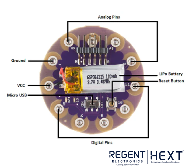 Lilypad Arduino Microcontroller Board Regent Electronics