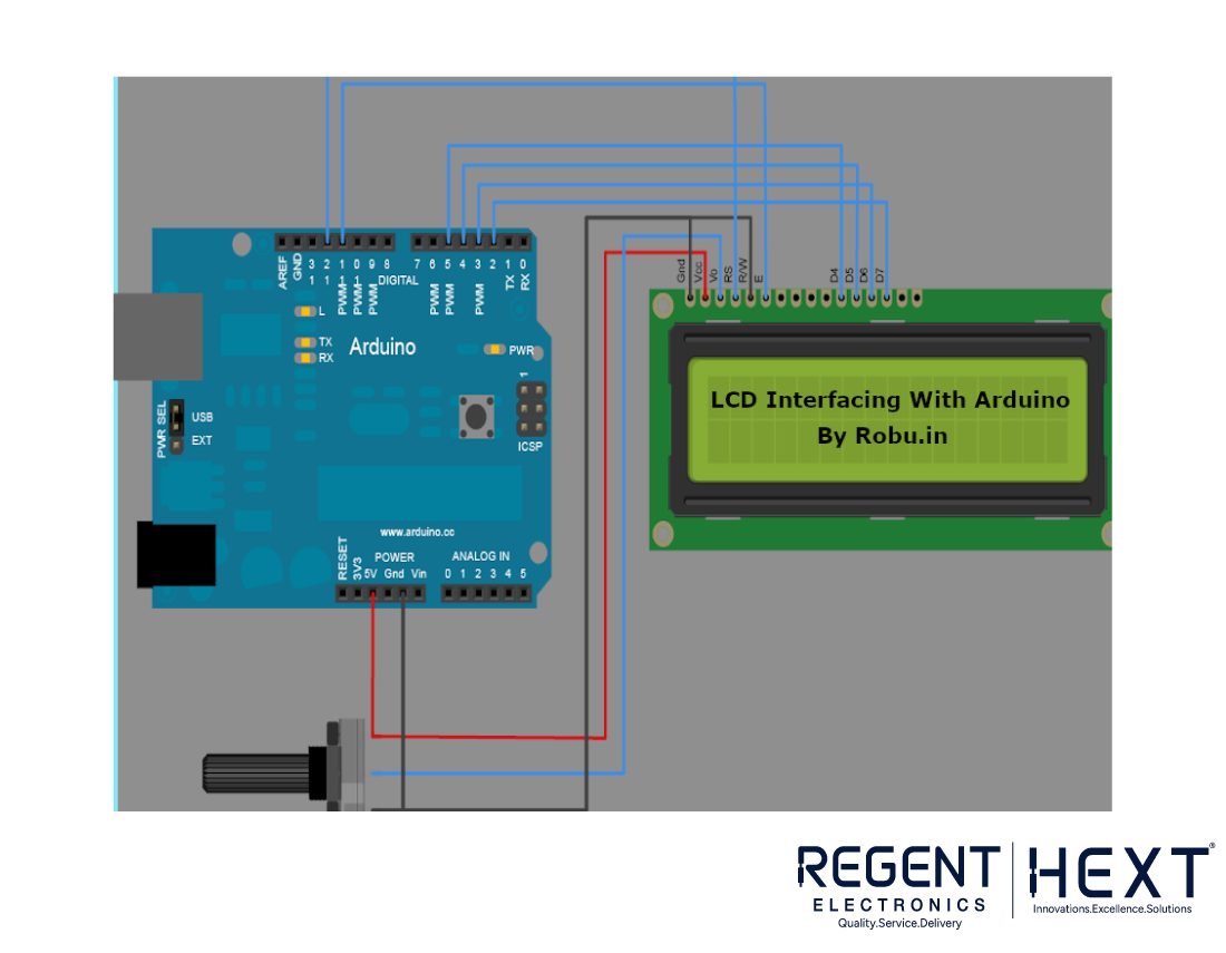 LCD Interfacing with Arduino | Regent Electronics - Regent Electronics